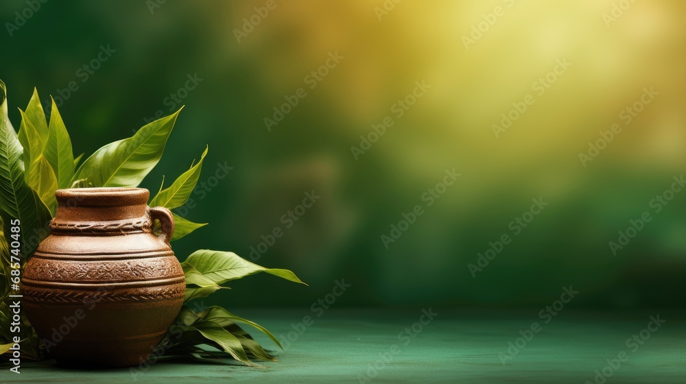 Pongal pots with copy space Stock Photo | Adobe Stock