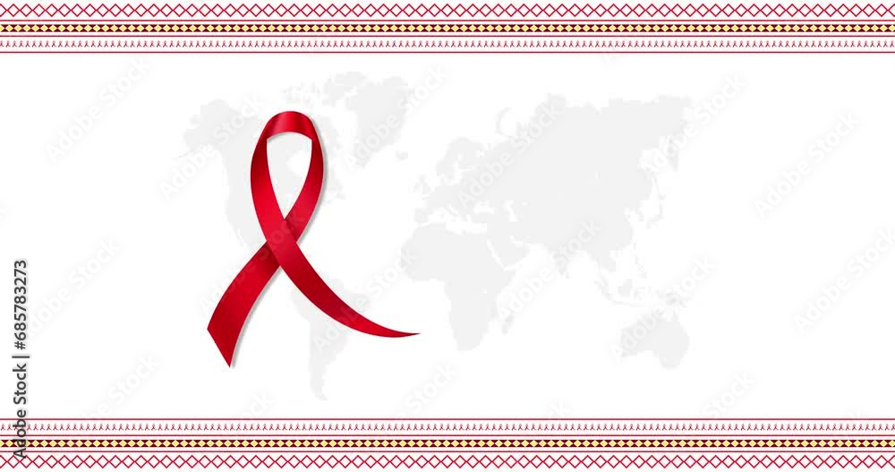 World aids day Animation with ribbon, 1st December is the World Aids ...