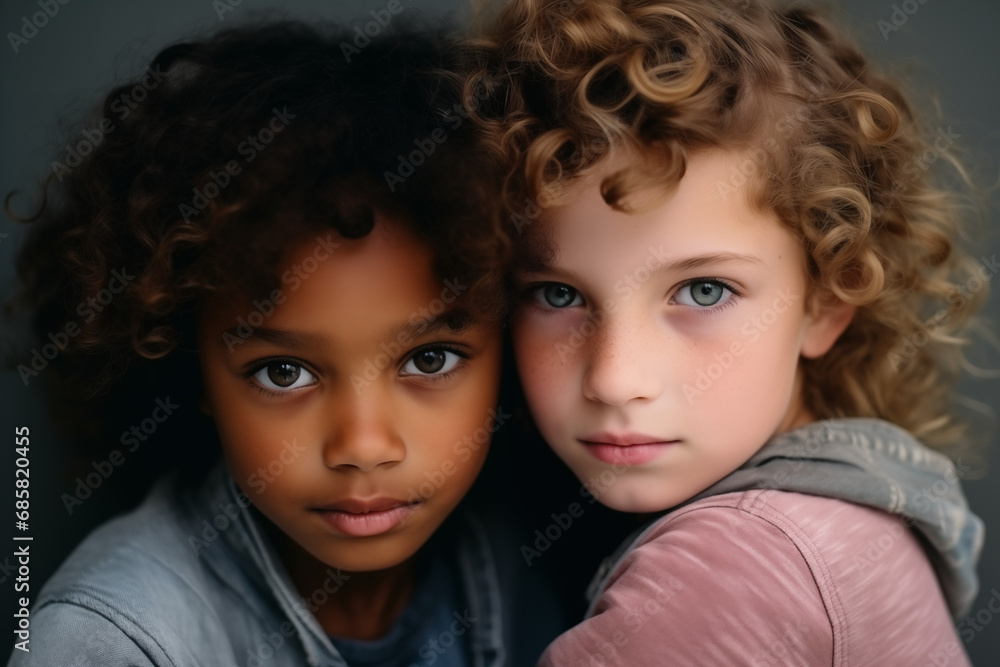 Portraits capturing moments of children expressing empathy towards ...