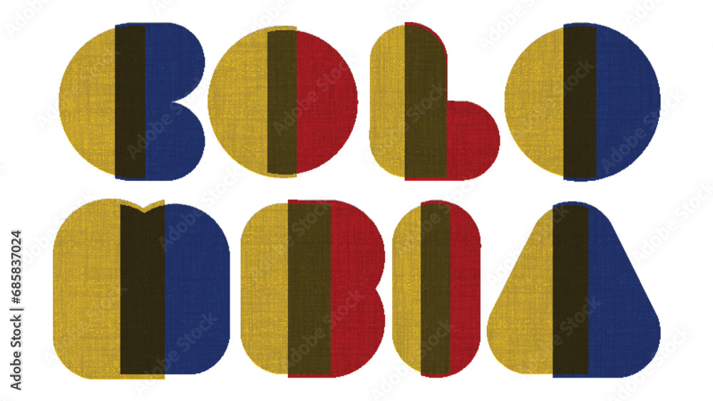 Beautiful Colombia Design for National Days and Festivities Stock ...