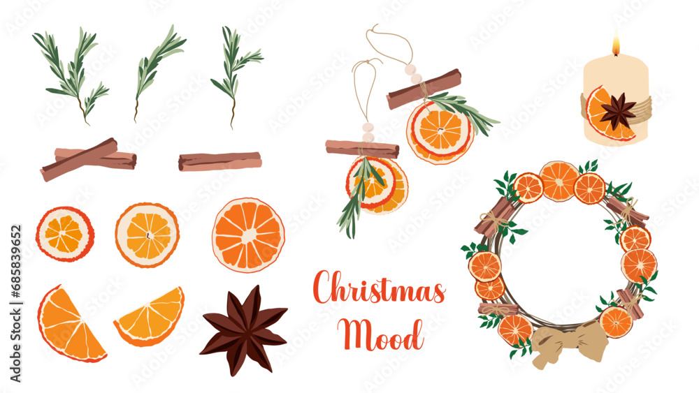 Décoration de Noël, pour une ambiance cosy et chaleureuse, orange et ...