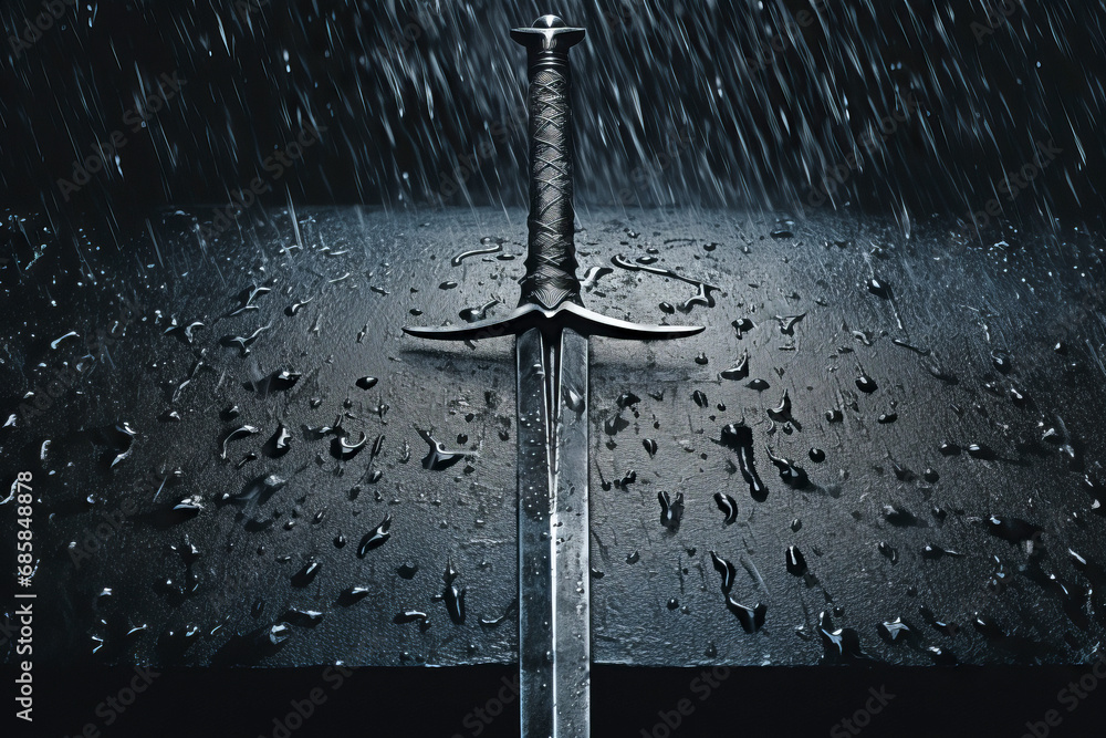 Viking sword of legendary strength. Forged in steel, bearing the marks ...