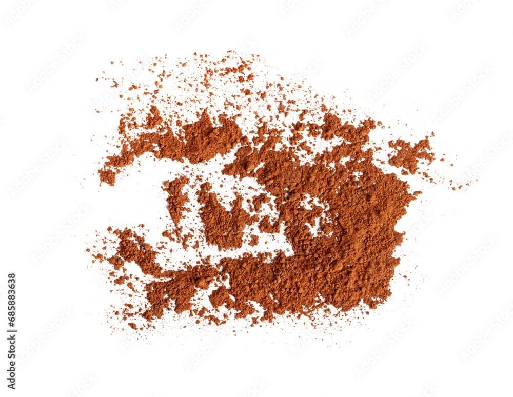 Cocoa Powder Isolated, Cacao Dust Pile, Dry Ground Cocoa Beans, Cocao ...