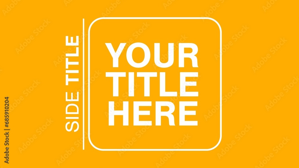 Simple Clean Outlined Text Title Reveal Stock Template | Adobe Stock