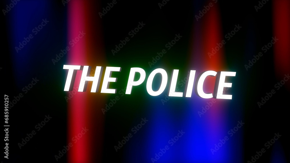 Red and Blue Police Sirens Title Intro Stock Template | Adobe Stock