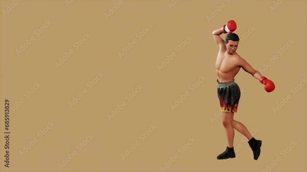 Strike a pose with our dynamic 3D animated boxer character. This ...