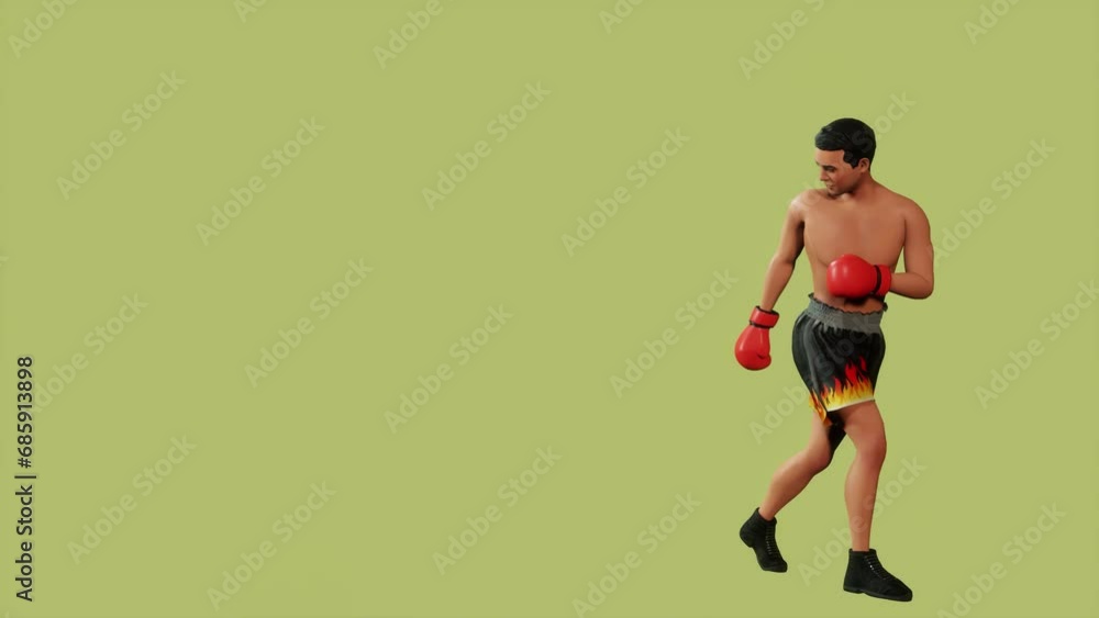 Strike a pose with our dynamic 3D animated boxer character. This ...