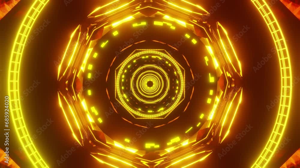 Golden visual images with musical rhythms VJ loop 3D render ...