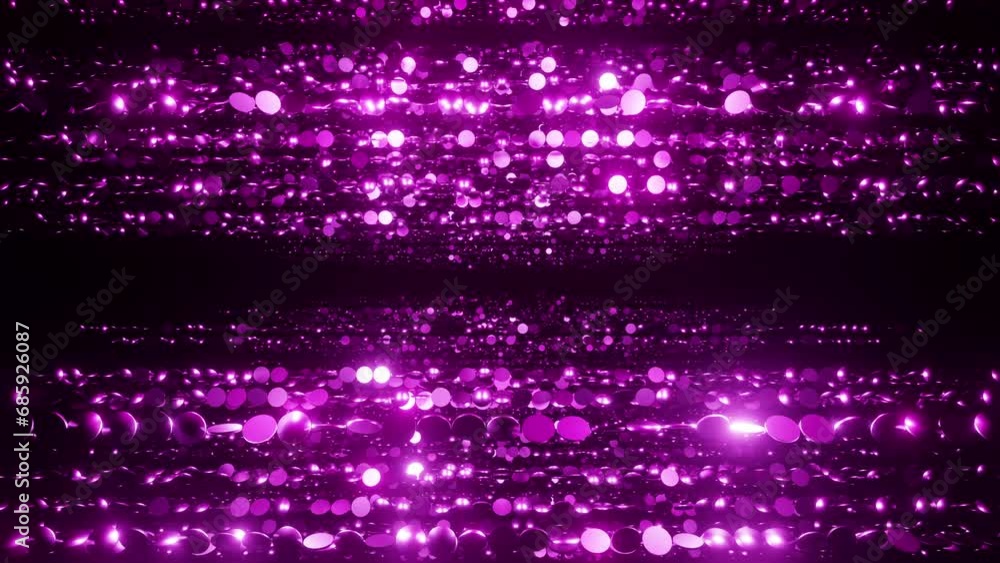 Vidéo Stock Purple spherical particles awards overlay loop background ...