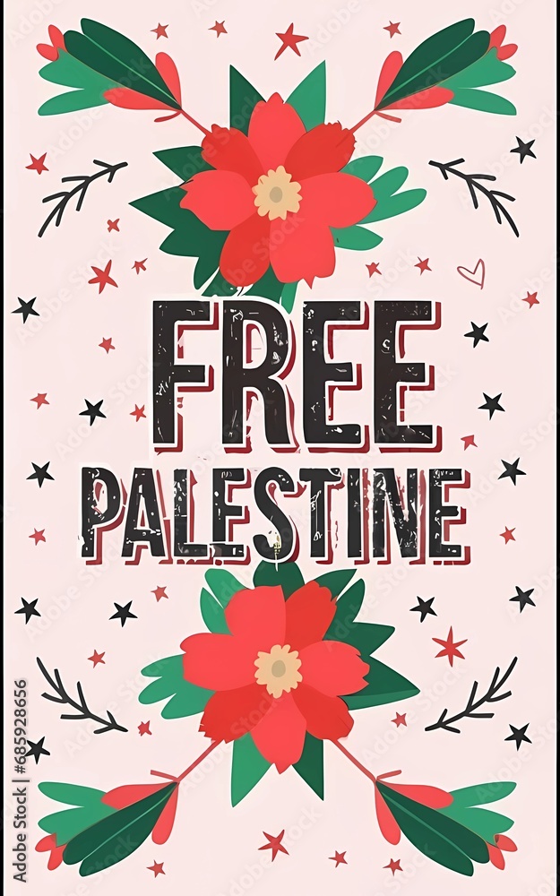 Free Palestine flag illustration for banner, t-shirt, social media post ...