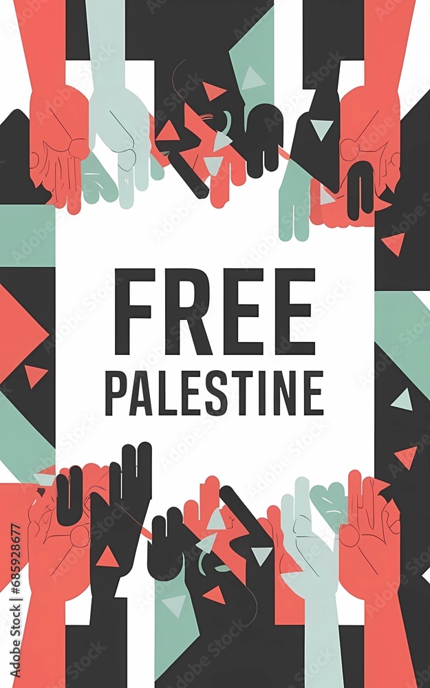 Free Palestine flag illustration for banner, t-shirt, social media post ...