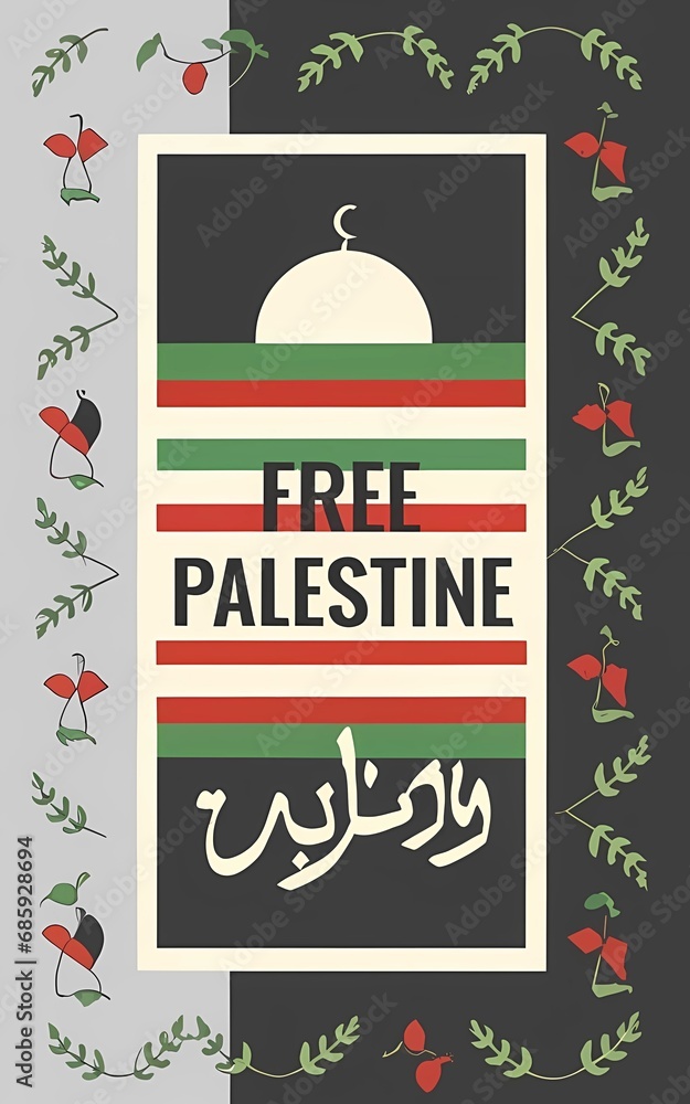 Free Palestine flag illustration for banner, t-shirt, social media post ...