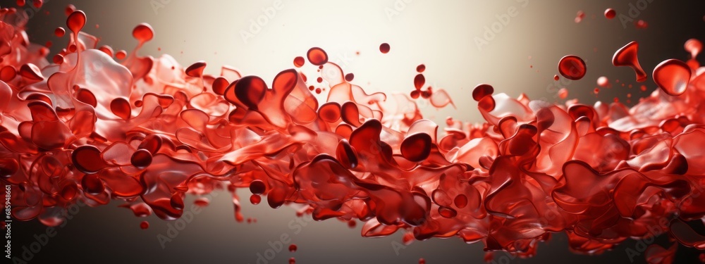 Blood cell red 3d background vein flow platelet wave cancer medicine ...