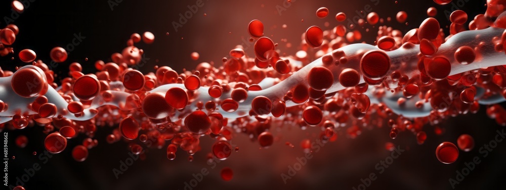 Blood cell red 3d background vein flow platelet wave cancer medicine ...