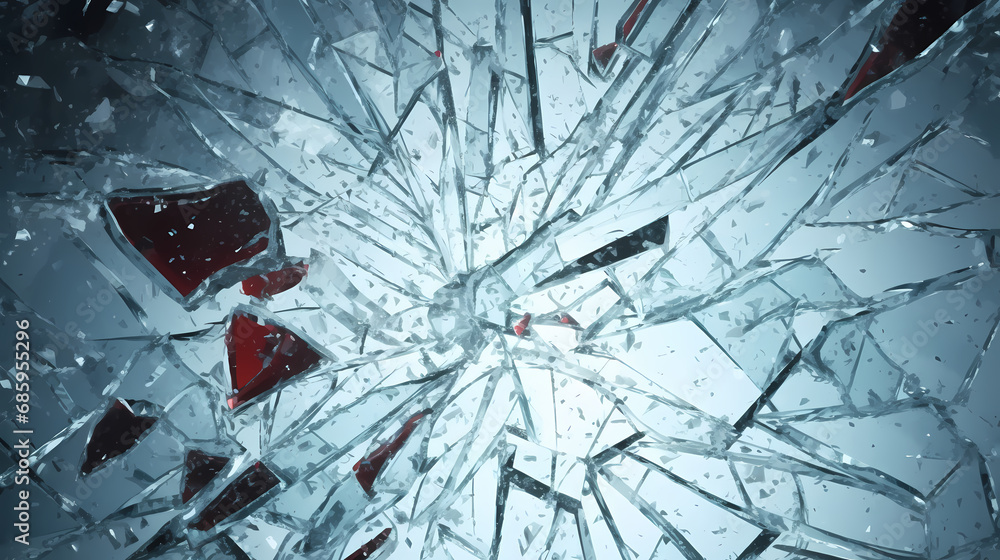 broken and shattered glass illustration render,PPT background Stock ...