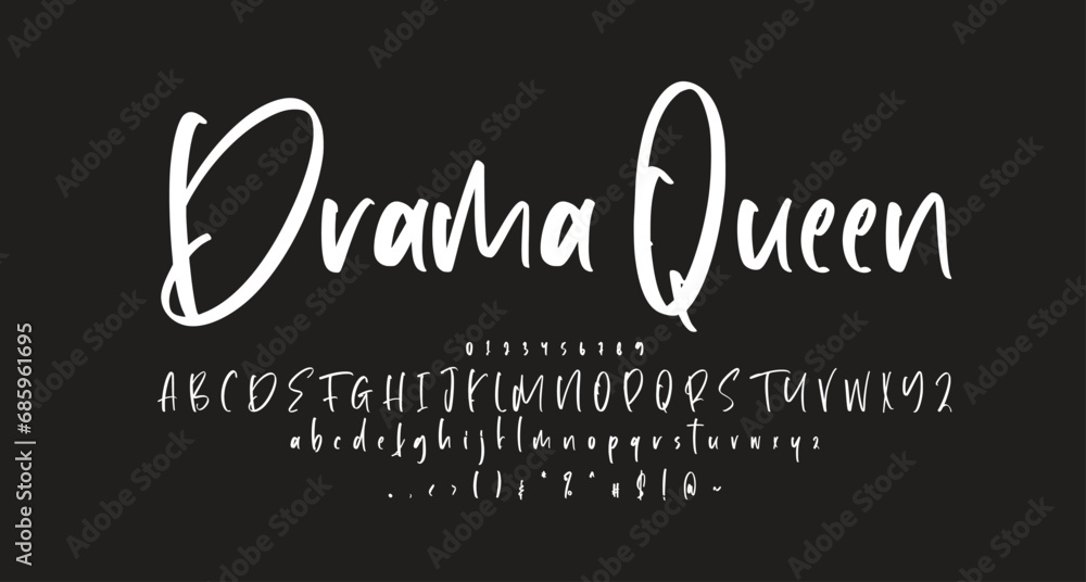 drama queen Script font Best Alphabet Alphabet Brush Script Logotype ...