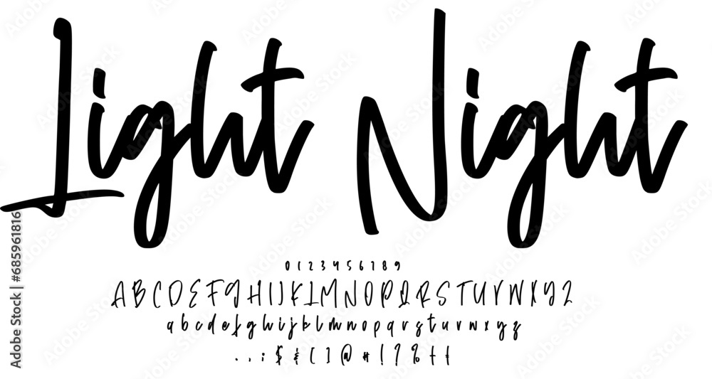 Light Script handwritten font Best Alphabet Alphabet Brush Script ...