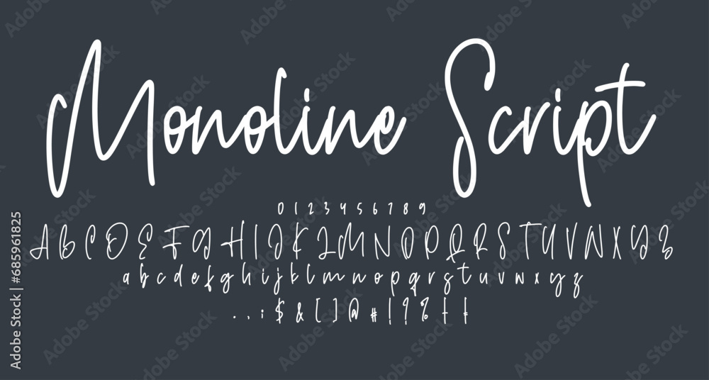 monoline sign script handwritten font Best Alphabet Alphabet Brush ...