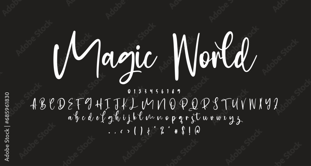 magic Script font Best Alphabet Alphabet Brush Script Logotype Font ...