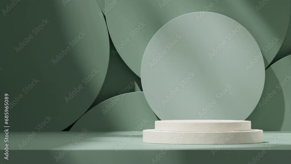 3d video rendering blank mockup of ceramic texture podium seamless ...