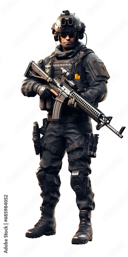 special forces soldier isolated on transparent background - design ...