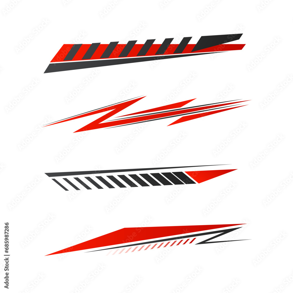 Sport car decal stripes. Speed lines, racing tuning strips and car ...