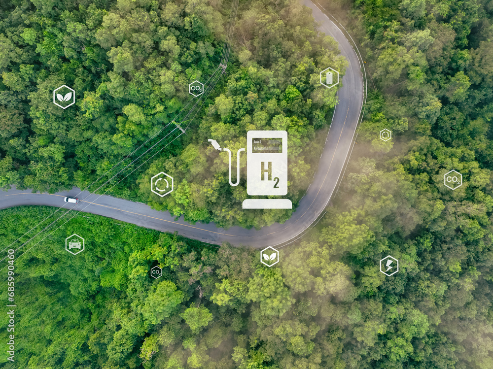 Green hydrogen concept. Sustainable renewable energy. Hydrogen Fuel ...