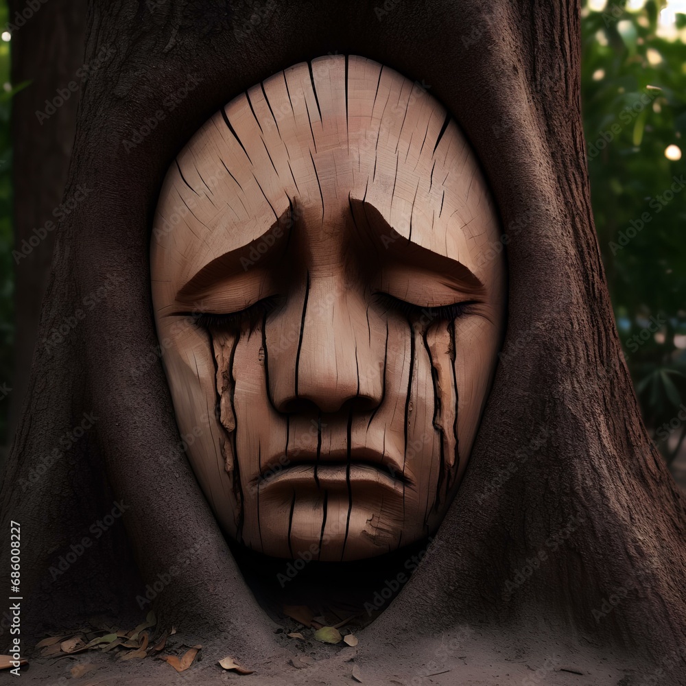Crying Tree, Deforestation, Climate change and cutting down tree ...