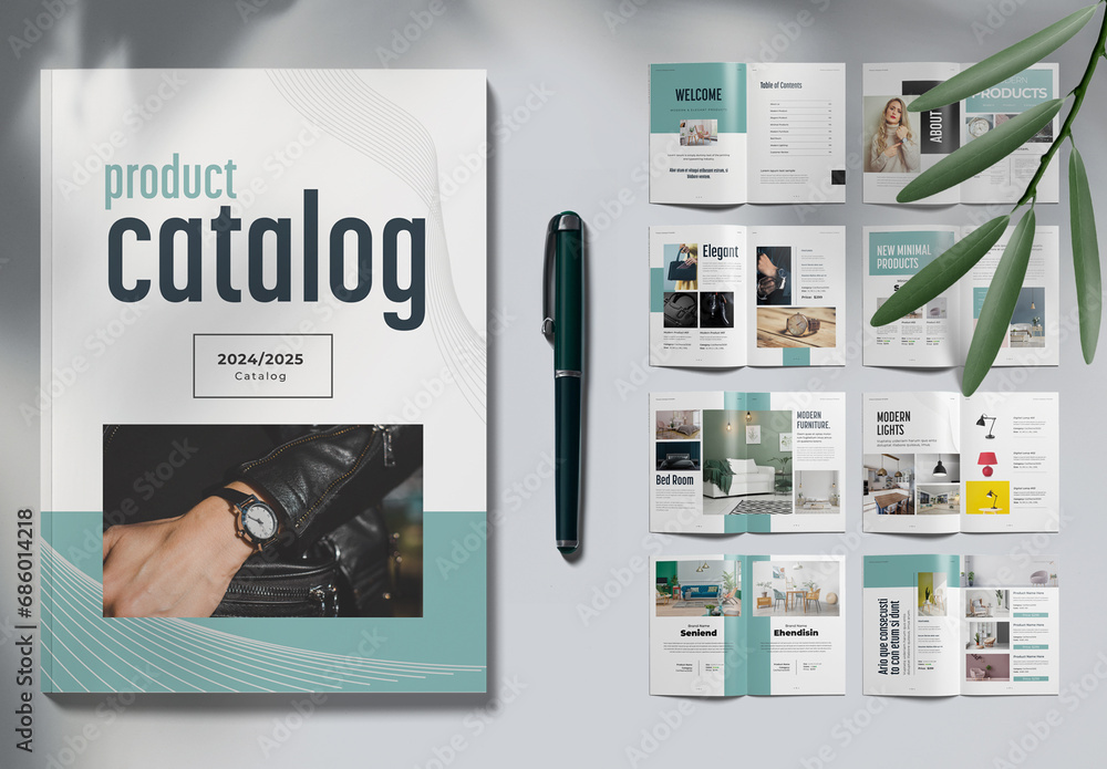 Corporate Product Catalogue With 20-Pages InDesign Template Layout ...