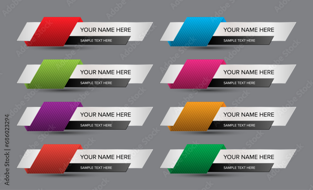 Abstract name list with sample text, Name tag, name card, list of names ...