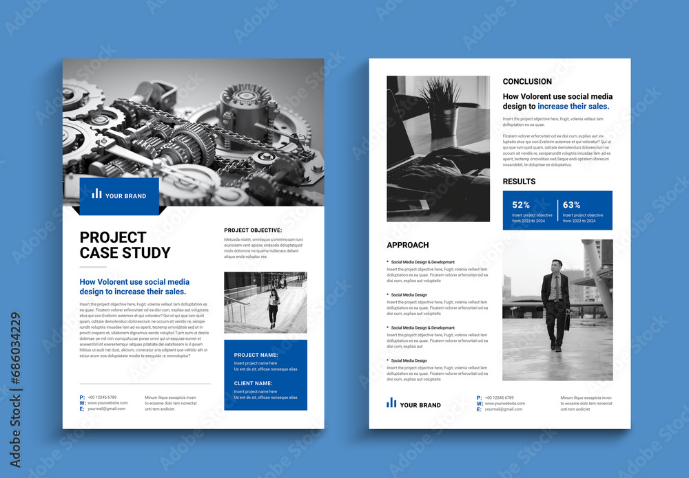 Project Case Study Stock Template | Adobe Stock
