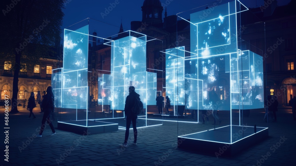 An innovative public art installation lights up the evening with ...