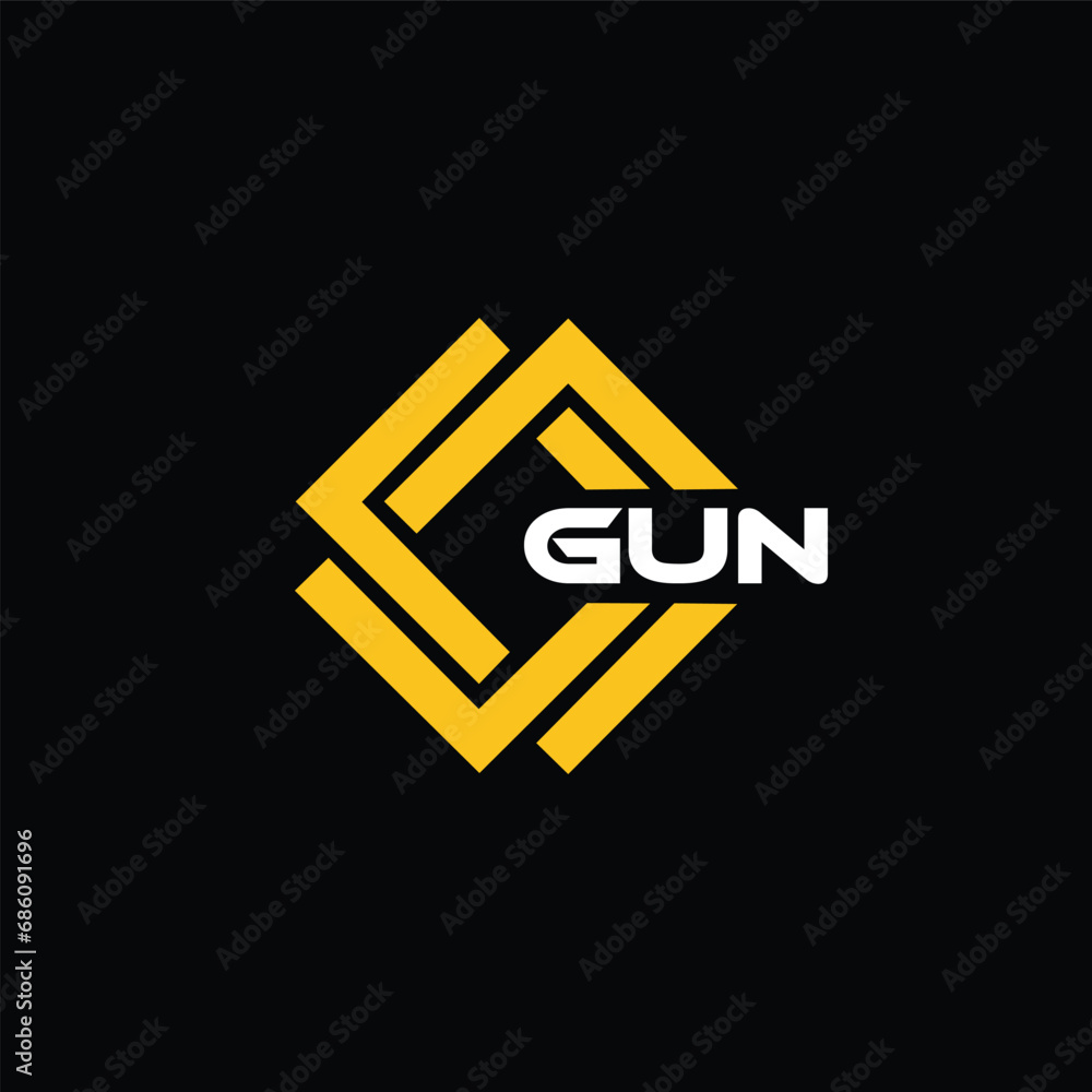 GUN letter design for logo and icon.GUN typography for technology ...