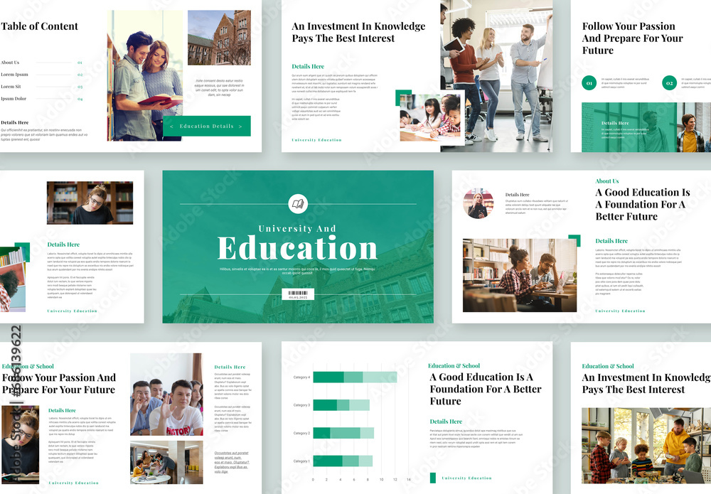 University And Education Presentation Stock Template | Adobe Stock