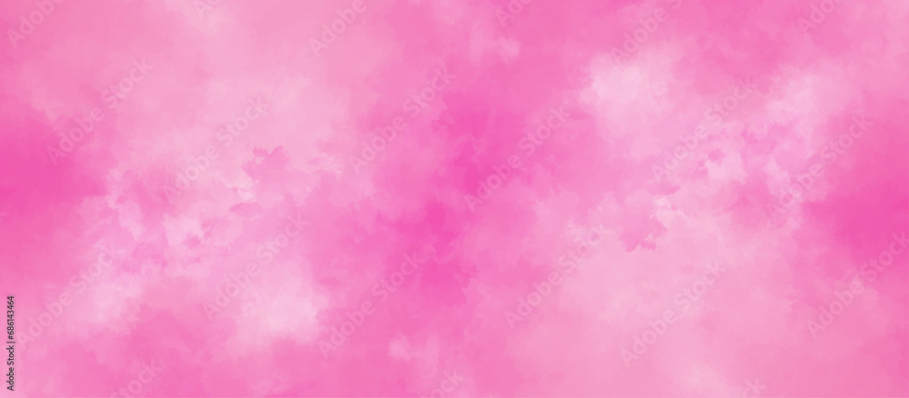 pink background with watercolor.hand painted vector illustration ...