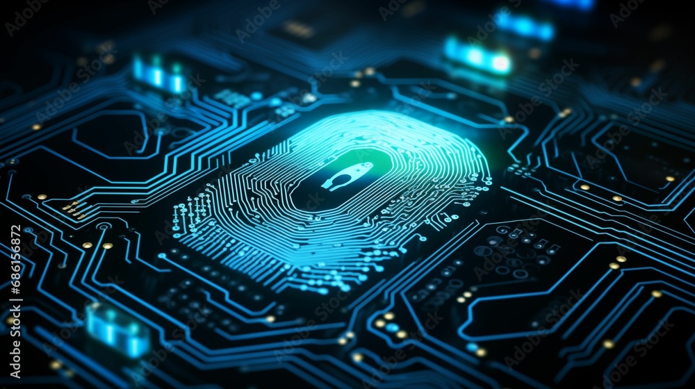 Biometric authentication displays the fingerprint scanning process ...