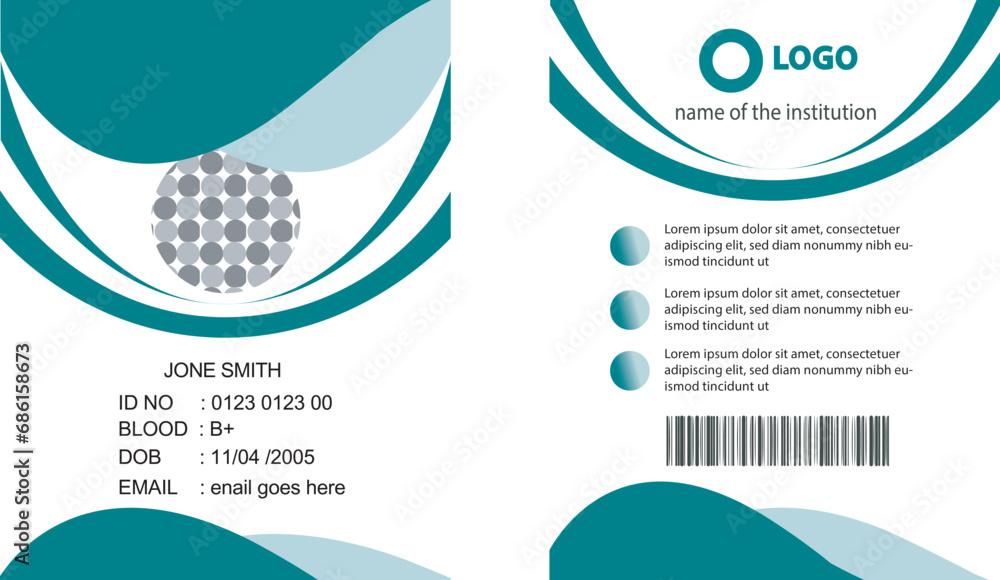 Id card. Corporate event staff badges, identity employee name label ...