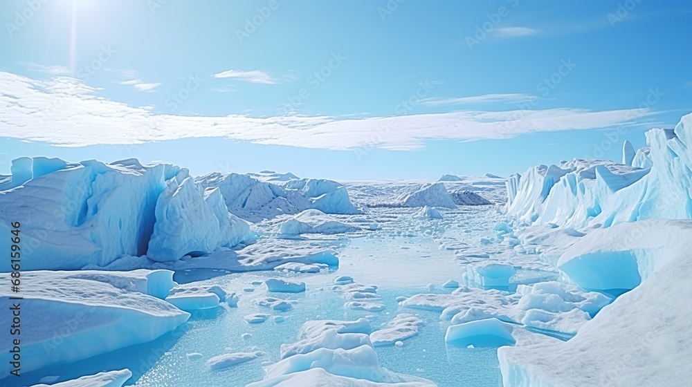 Greenland ice sheet. Climate Change. Iceberg afrom glacier in arctic ...