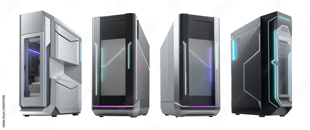 modern computer case set - cabinet - Gamer PC - Server - Mid Tower PC ...