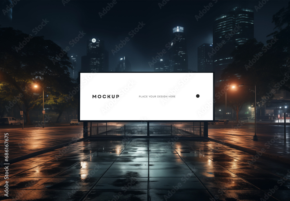 Billboard Mockup with Generative AI Stock Template | Adobe Stock
