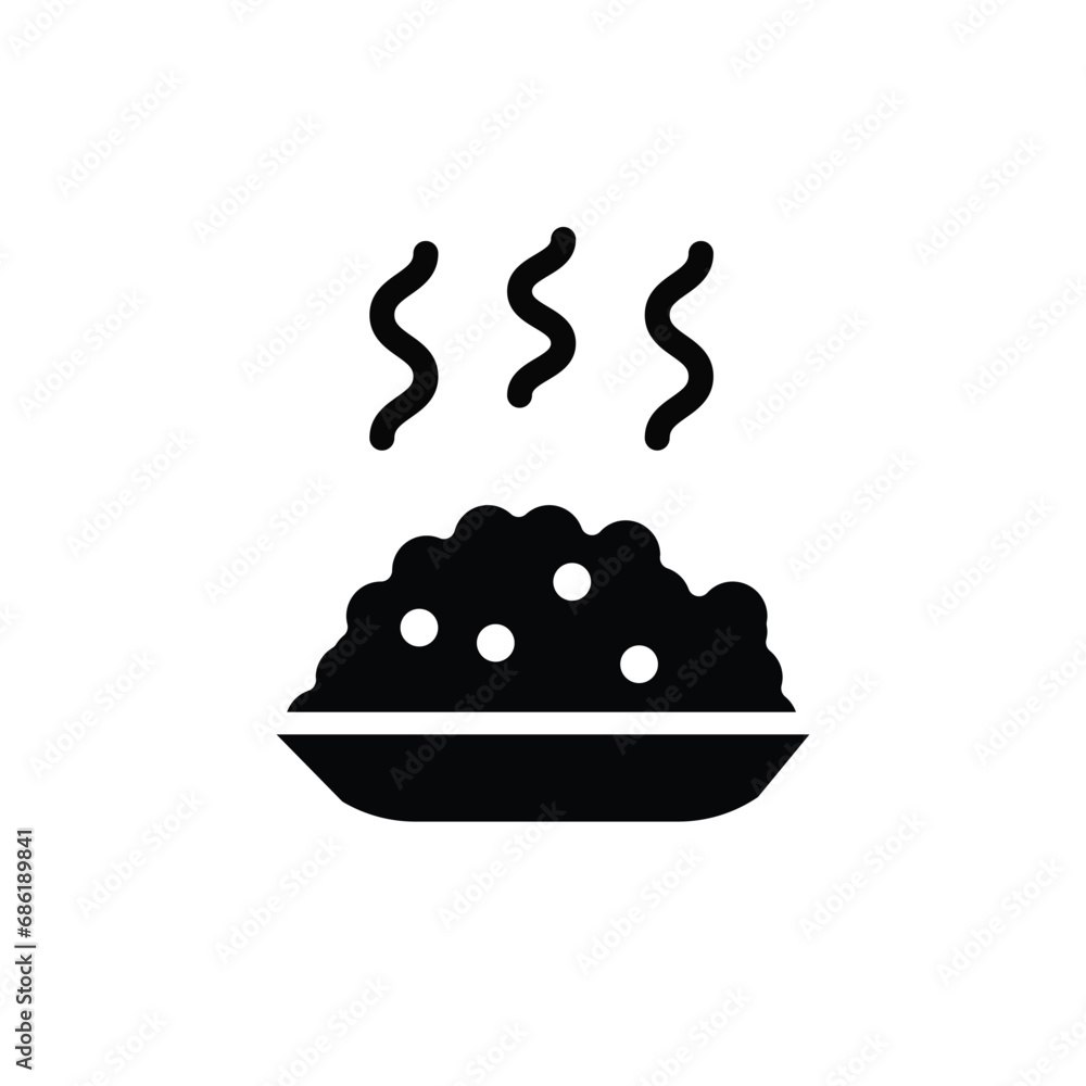 Rice vector simple minimalist line outline single editable Stock Vector ...