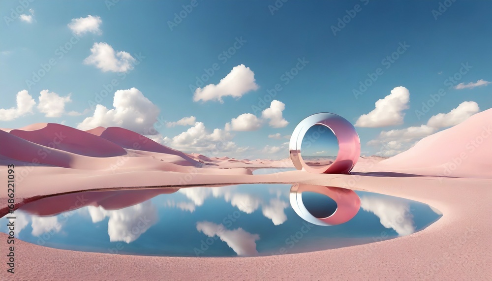 3d render abstract panoramic background surreal scenery fantasy ...