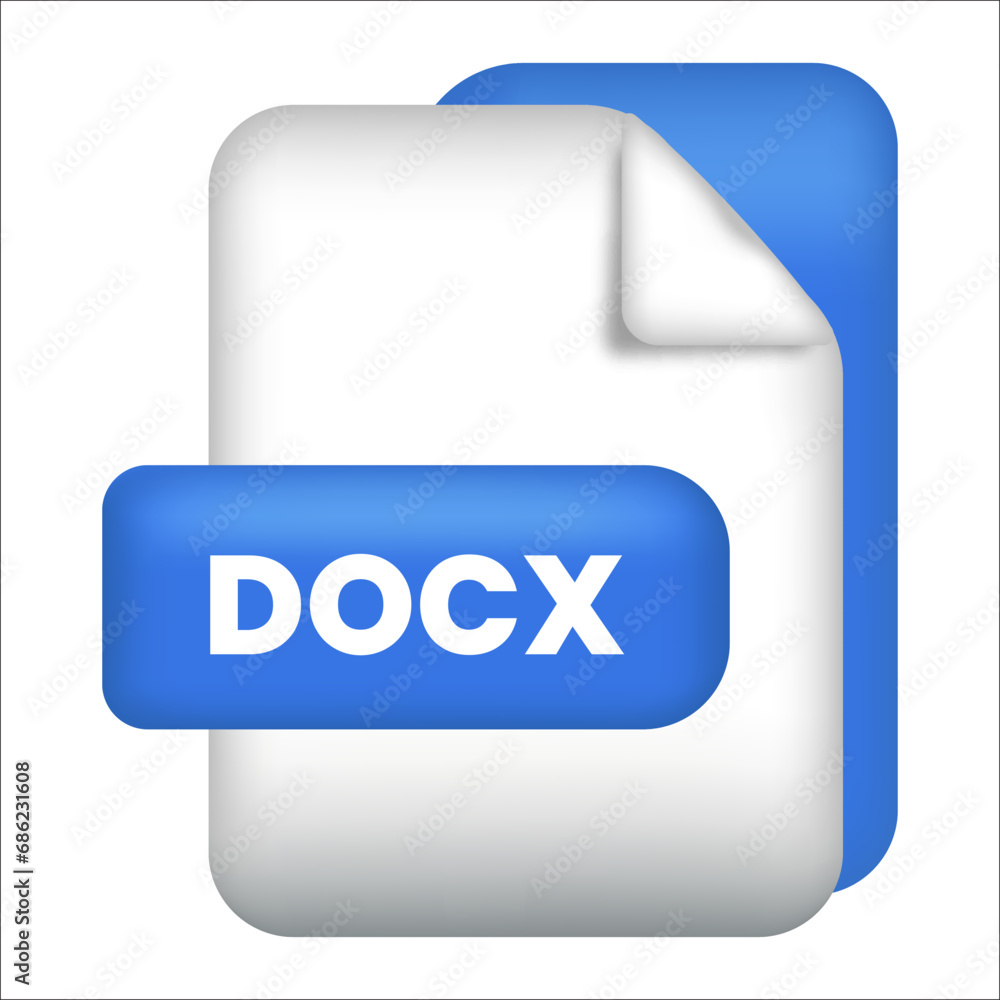 DOCX File Icon. DOCX label. Vector File Format. Microsoft office word ...