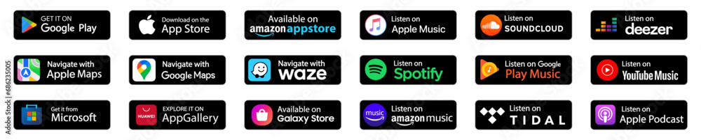Navigator with Google maps,Waze,Apple Maps.Popular music streaming ...