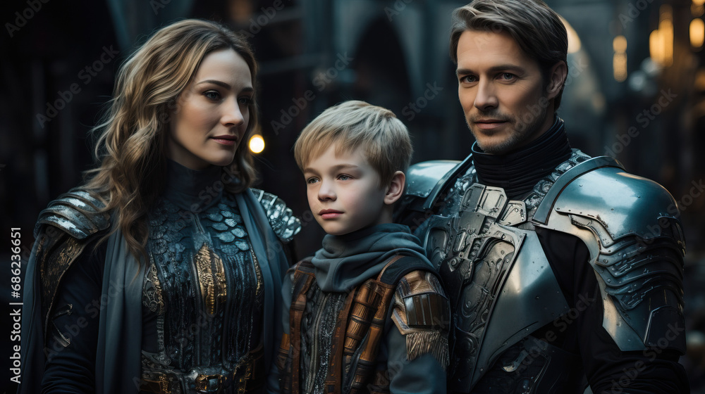 Futuristic-themed family cosplay, parents and kids dressed as their ...