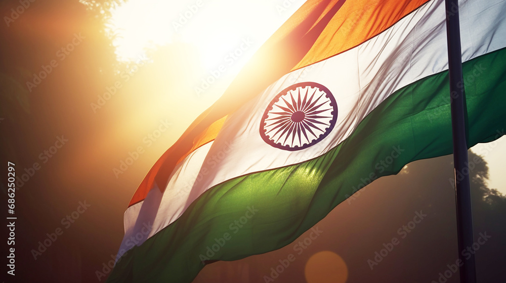 India Flag: Celebrating Independence with Tricolor Patriotism, Saffron ...
