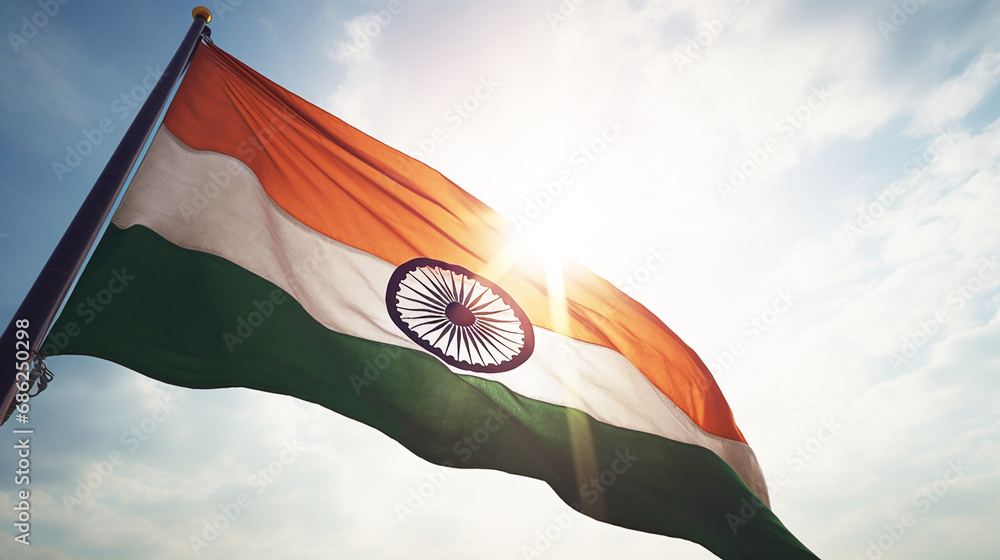 India Flag: Celebrating Independence with Tricolor Patriotism, Saffron ...