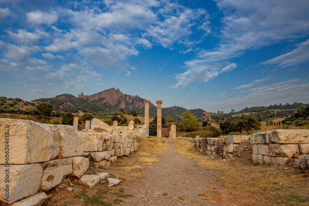 The Temple of Artemis at Sardis, the fourth largest temple of the Ionic ...