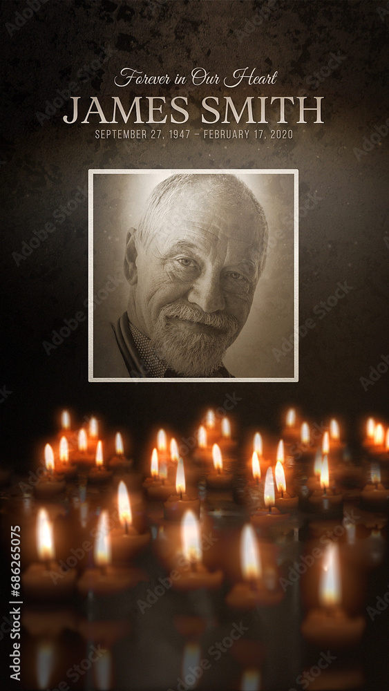 Funeral Biography Memorial Slideshow Stock Template | Adobe Stock