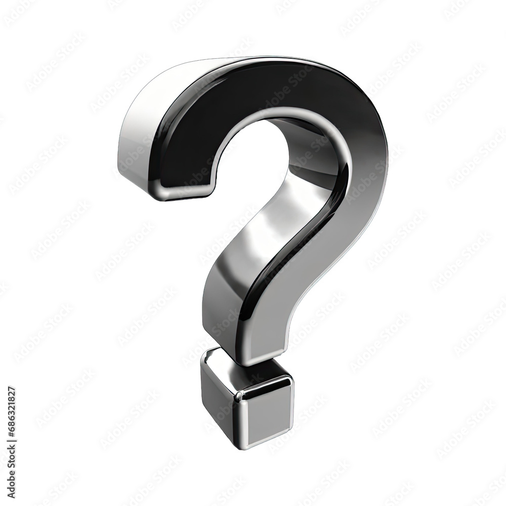 question mark 3d isolated on transparent background Stock Photo | Adobe ...